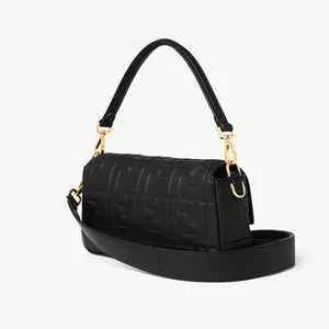 Fendi Baguette Bag In Nappa Leather With Embossed Ff Motif