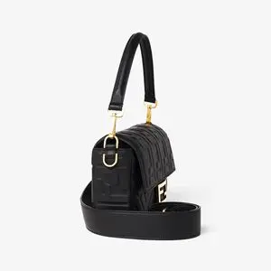 Fendi Baguette Bag In Nappa Leather With Embossed Ff Motif
