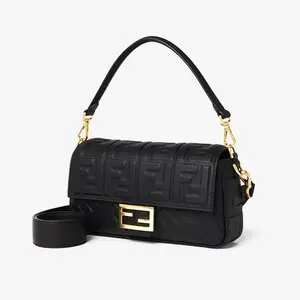 Fendi Baguette Bag In Nappa Leather With Embossed Ff Motif