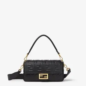 Fendi Baguette Bag In Nappa Leather With Embossed Ff Motif
