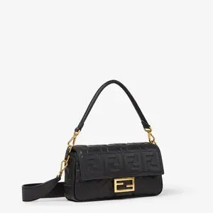 Fendi Baguette Bag In Nappa Leather With Embossed Ff Motif