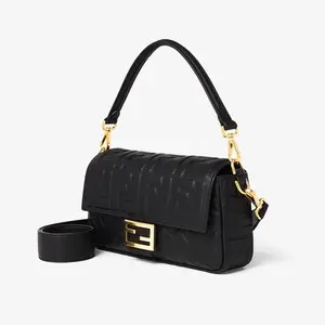Fendi Baguette Bag In Nappa Leather With Embossed Ff Motif