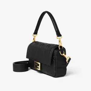 Fendi Baguette Bag In Nappa Leather With Embossed Ff Motif