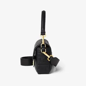 Fendi Baguette Bag In Nappa Leather With Embossed Ff Motif