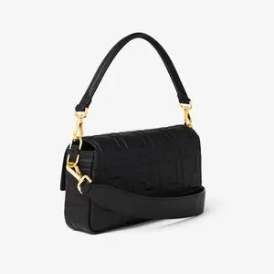 Fendi Baguette Bag In Nappa Leather With Embossed Ff Motif