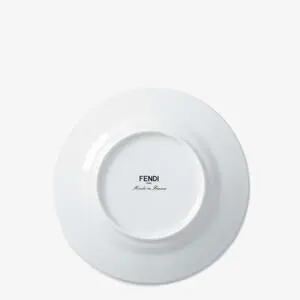 Fendi Set Of Two O'lock Chain Porcelain Plates