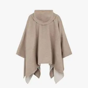 Fendi Cashmere Poncho With Mink Pocket