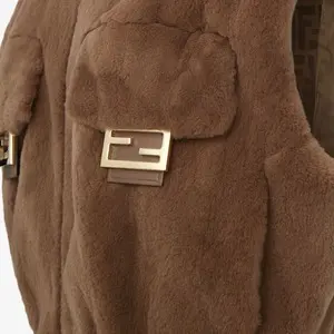 Fendi Cropped Mink Gilet With O'lock Zip