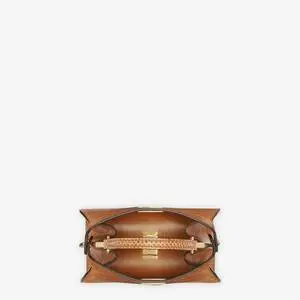 Fendi Peekaboo Iseeu Petite Karung Leather Bag - Brown