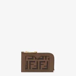 Fendi Ff Diamonds Card Case - Brown