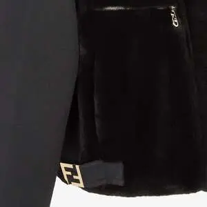 Fendi Cropped Jacket With Sheared Mink Front
