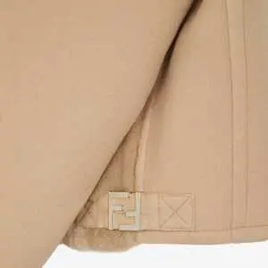 Fendi Cropped Jacket With Ff Buckle And Mink Insert