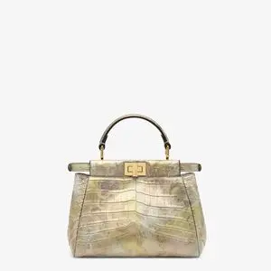 Fendi Peekaboo Mini Crocodile Bag - Multicolour