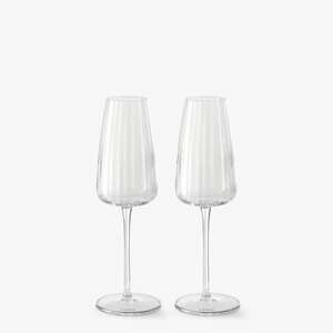 Fendi Set Of Roma Flute Glasses - Transparent