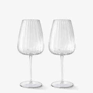 Fendi Roma Set Of Red Wine Glasses - Transparent