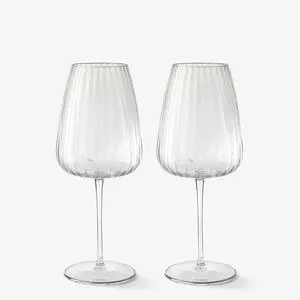 Fendi Set Of Two Red Wine Glasses