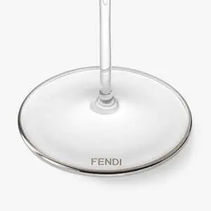 Fendi Set Of Two Red Wine Glasses