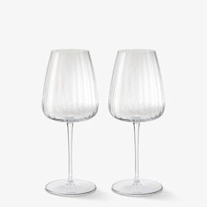 Fendi Roma Set Of White Wine Glasses - Transparent