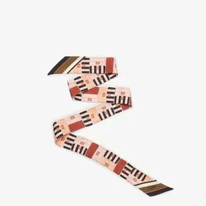 Fendi Silk Wrappy With Baguette Motif - Multicolour