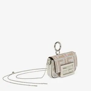 Fendi Nano Baguette Charm - Silver