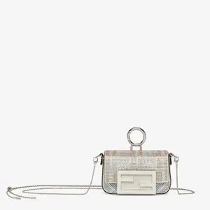 Fendi Fendi Nano Baguette Charm Silver