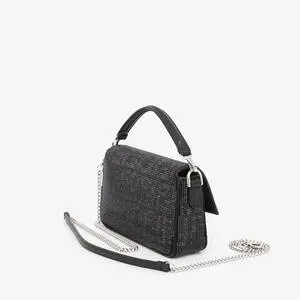 Fendi Baguette Mini Suede Crystal Embellished Bag