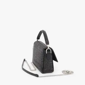 Fendi Baguette Mini Suede Crystal Embellished Bag