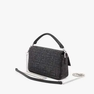 Fendi Baguette Mini Suede Crystal Embellished Bag