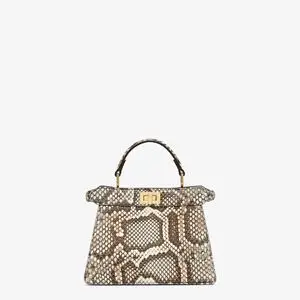 Fendi Peekaboo Iseeu Petite Python Top Handle Bag