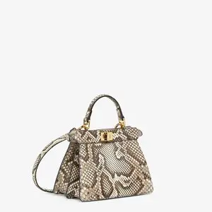Fendi Peekaboo Iseeu Petite Python Top Handle Bag