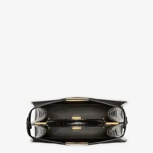 Fendi Peekaboo Iseeu Medium Crocodile Bag - Black