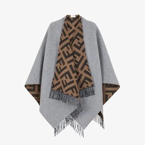 Fendi Ff Poncho - Grey