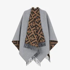 Fendi Ff Poncho - Grey