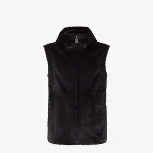Fendi Micro-ff Laser-cut Mink Gilet - Black
