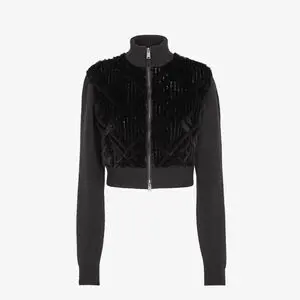 Fendi Cropped Mink Blouson With Ff Motif