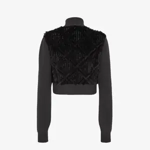 Fendi Cropped Mink Blouson With Ff Motif
