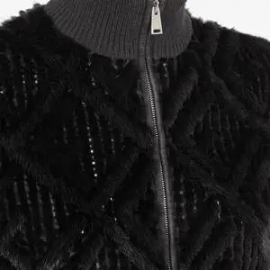 Fendi Cropped Mink Blouson With Ff Motif