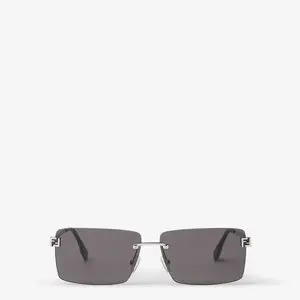 Fendi Sky Rectangular Sunglasses With Ff Customisation - Grey