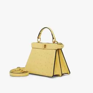 Fendi Peekaboo Iseeu Petite Ostrich Leather Bag - Yellow