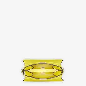 Fendi Peekaboo Iseeu Petite Crocodile Leather Handbag - Yellow
