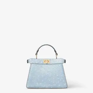 Fendi Peekaboo Iseeu Petite Ostrich Bag - Blue
