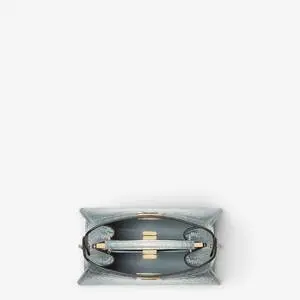 Fendi Peekaboo Iseeu Petite Bag In Crocodile Leather - Grey