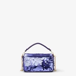 Fendi Baguette Mini Sequined Bag - Purple