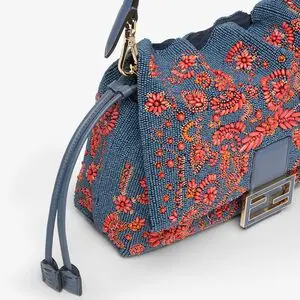 Fendi Mamma Baguette Medium Bag With Micro Bead Embroidery