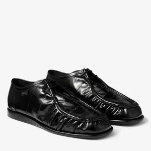 JIMMY CHOO Ember Moccasin M Eel Embossed Leather Moccasins