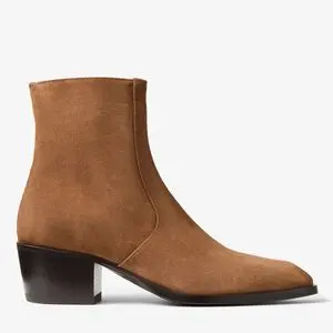 JIMMY CHOO Wilder Boot Velvet Suede Ankle Boots - Cigar