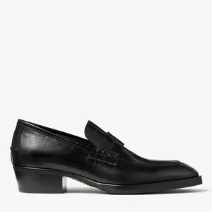 JIMMY CHOO Wilder Loafer M Eel-embossed Leather Loafers