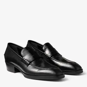 JIMMY CHOO Wilder Loafer M Eel-embossed Leather Loafers