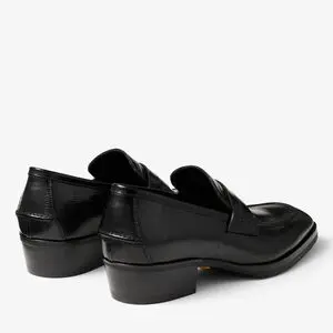 JIMMY CHOO Wilder Loafer M Eel-embossed Leather Loafers