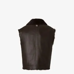 Fendi Shearling Cropped Gilet